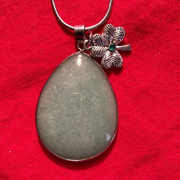 Jewelry | Green Stone With Shamrock Necklace | Poshmark